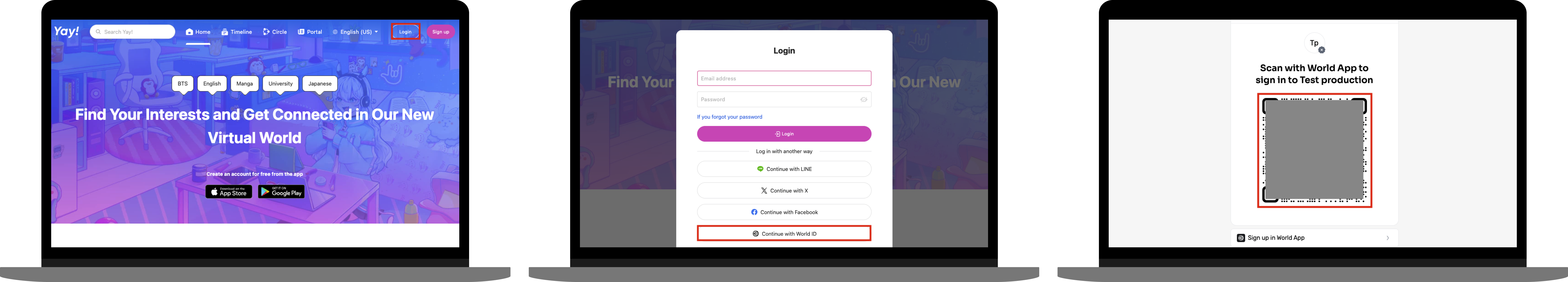 《web》Login to Yay! account with World ID – Yay! Help Center